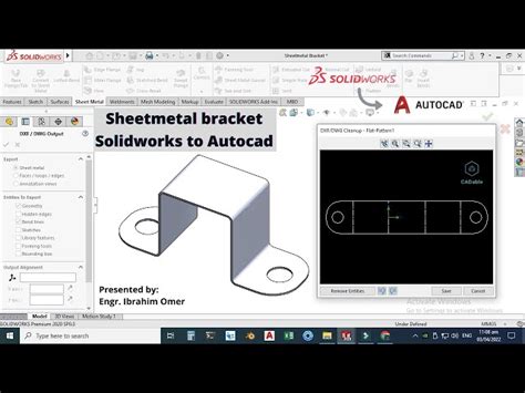 Solidworks Autocad Sheetmetal Flatten