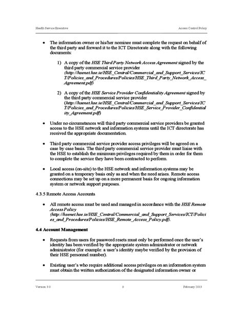 access control policy and procedures template