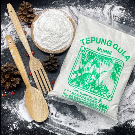 Jual TEPUNG GULA MURNI CAP POHON BAMBU 500 GR GULA HALUS BAMBU 500 GR