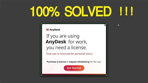 AnyDesk License Warning Reset If You Are Using Any Desk For Work You
