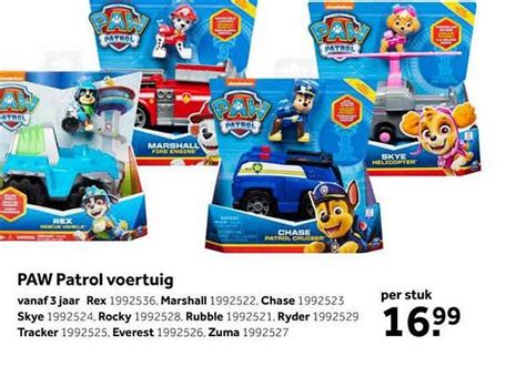 Paw Patrol Voertuig Aanbieding Bij Intertoys
