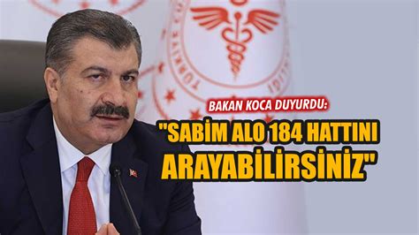 Bakan Koca dan ALO 184 paylaşımı