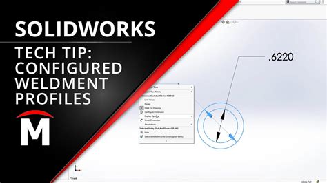 SOLIDWORKS Tech Tip How To Create Configured Weldment Profiles YouTube
