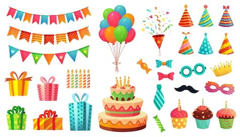 Decorações de festa de aniversário dos desenhos animados presentes