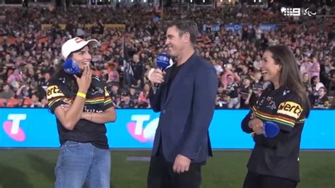 Brad Fittlers Cringe Interview With Jess Fox After Penriths Grand