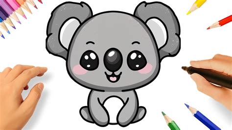 CÓMO DIBUJAR UN KOALA KAWAII YouTube