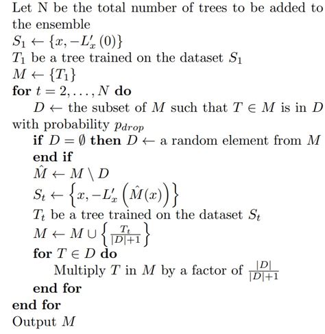 machine learning dart algorithm implementation converting mathematical notation to pseudocode