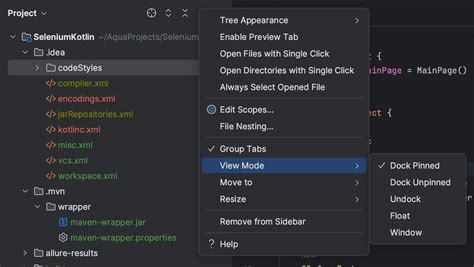 Tool Window View Modes IntelliJ IDEA Documentation
