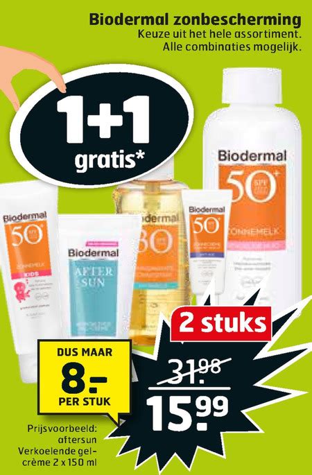 Biodermal Zonnebrandolie Aftersun Folder Aanbieding Bij Trekpleister