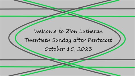 Twentieth Sunday After Pentecost YouTube