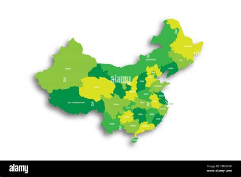 China Political Map Of Administrative Divisions Stock Vector Image