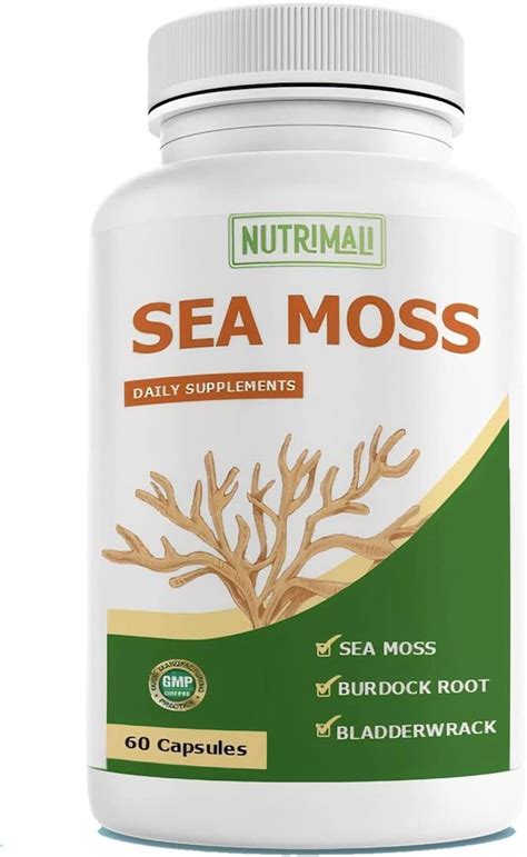 Nutrimali Sea Moss Bladderwrack And Burdock Root Capsules