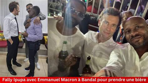 Emmanuel Macron avec Fally Ipupa à Bandal Quartier populaire de