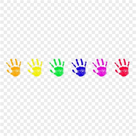 HD Black Outline Right Hand Print PNG Citypng