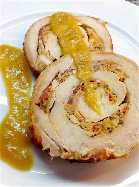 LAS RECETAS DE MIS AMIGAS LOMO DE CERDO RELLENO CON PATATAS EN SALSA