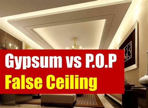 Gypsum Vs P O P False Ceiling 2023 What S The Difference DV Studio