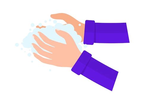 Lavarse las manos con jabón ilustración vectorial lávese las manos