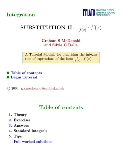 integration by substitution 2 pdf hyperbolic geometry special functions