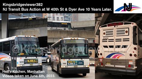 NJ Transit Bus Action At West 40th Street Dyer Avenue 10 Years Later