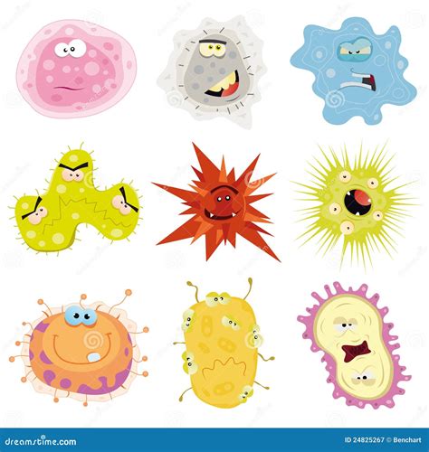 Microbes Vector Illustration Cartoondealer