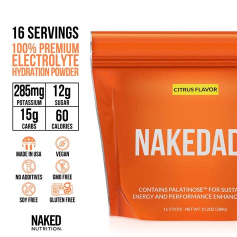 NAKED Nutrition Nakedade Bebida Deportiva En Polvo Que Mejora El