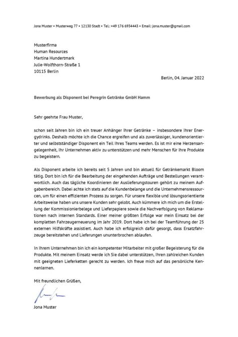 Bewerbung Als Disponent Muster Tipps