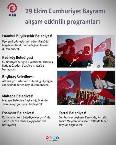29 Ekim Cumhuriyet Bayramı akşam etkinlik programları