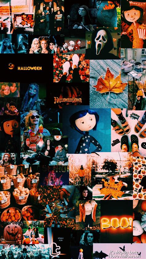 Halloween Collage Aeshetic Wallpapers Wallpaper Cave