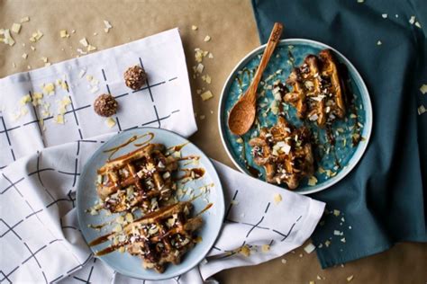 RECETTE gaufres aux Ferrero Rocher et au caramel beurre salé
