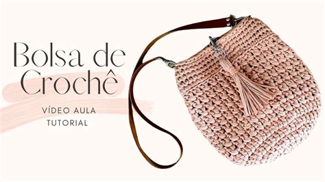 Bolsa de Crochê Fio de Malha Crochê Passo a Passo Tutorial de
