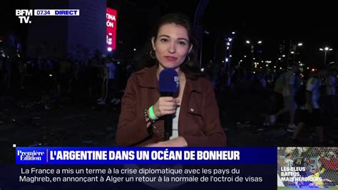 Mondial 2022 les Argentins célèbrent la victoire de leur équipe depuis
