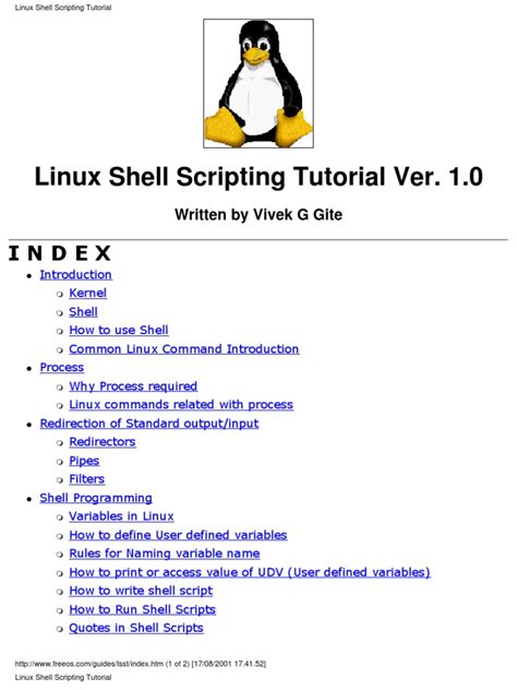 ebook linux shell scripting tutorial pdf command line interface control flow