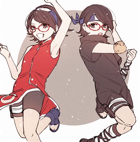 Sarada With Her Parents Costumes Uchiha Sarada Fan Art 43597610