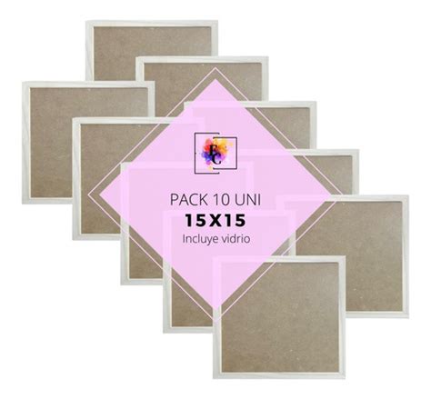 Marco De Madera 15x15 Pack 10 Uni Colorblanco Traslúcido Cuotas