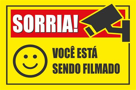 Kit Placas Aten O Voc Est Sendo Filmado X Cm