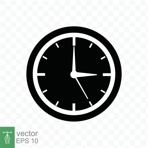 Icono De Reloj Estilo Plano Sencillo Cara De Reloj De Pared Circular