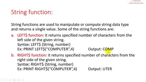 functions in qbasic library and user defined functions youtube