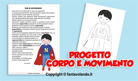 Schema corporeo attività schede didattiche poesie progetti giochi