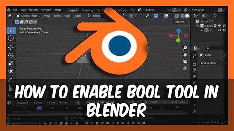 Blender 3 6 Tutorial How To Enable Bool Tool In Blender YouTube