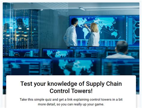 The 4 Types Of Supply Chain Control Tower