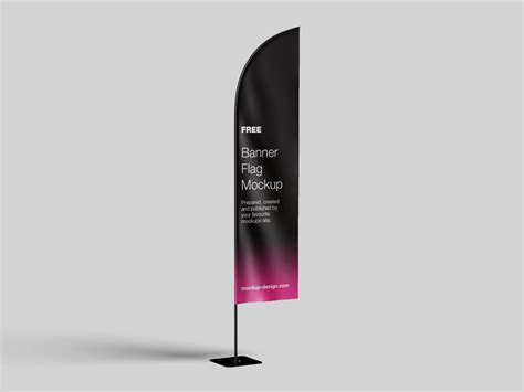Free Wind Feather Flag Banner Mockup Psd Psfreebies
