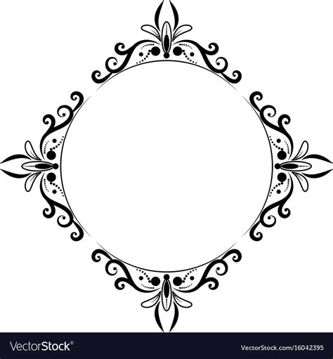 Vintage Circle Frame Vector Png