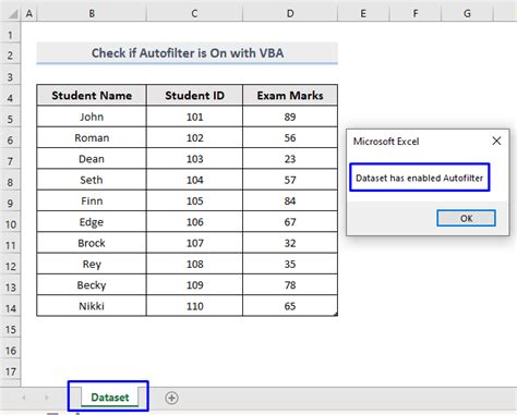 excel vba to check if autofilter is on 4 easy ways exceldemy