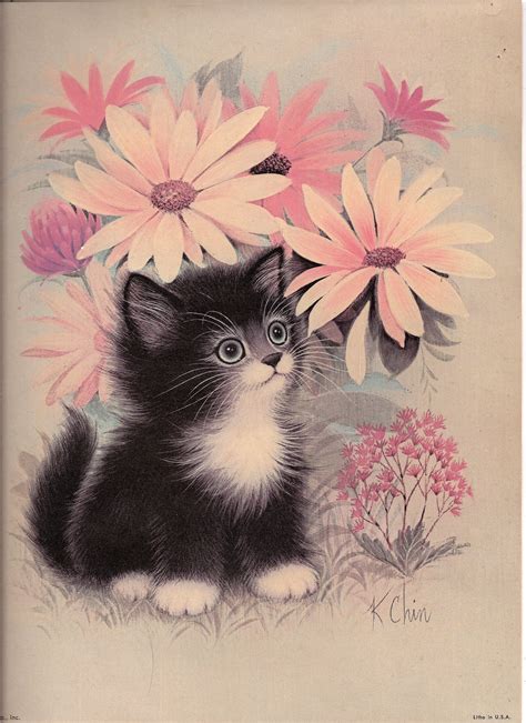 Vintage Cat Drawing