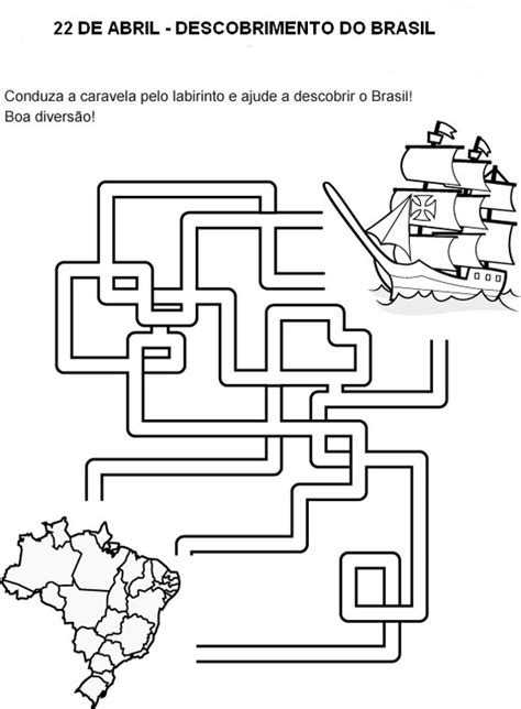 DESCOBRIMENTO DO BRASIL ATIVIDADES EXERCÍCIOS DESENHOS PARA COLORIR