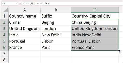 How To Add A Suffix Or Prefix To Cells In Excel