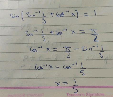 if we consider only the principal values of the inverse trigonometric functions then the values