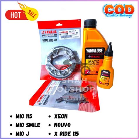 Jual PAKET SERVICE OLI YAMALUBE MATIC KAMPAS REM DEPAN BELAKANG MIO