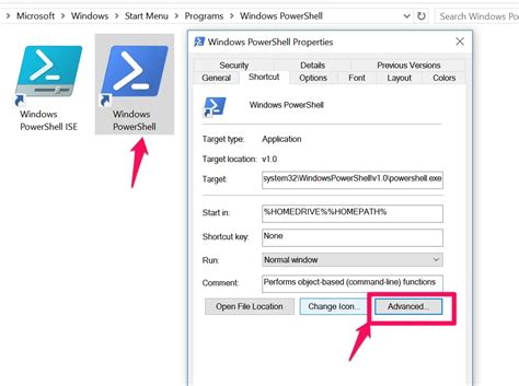 how to always run powershell as an administrator in windows 10