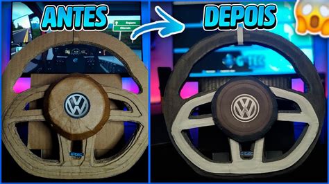 UPGRADE NO VOLANTE CASEIRO DE PAPELÃO YouTube